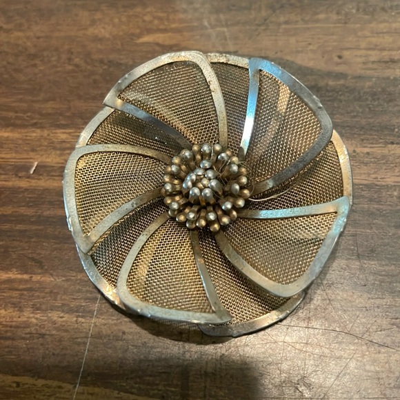 Accessories | Bed Brooch Pin Metal Gold Mesh Double Row Hand Crafted ...